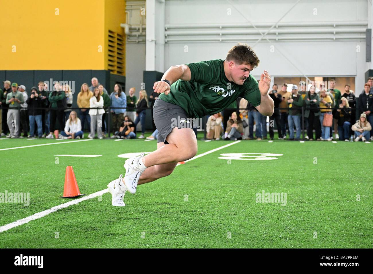 North Dakota State offensive lineman Grey Zabel takes part in the ...