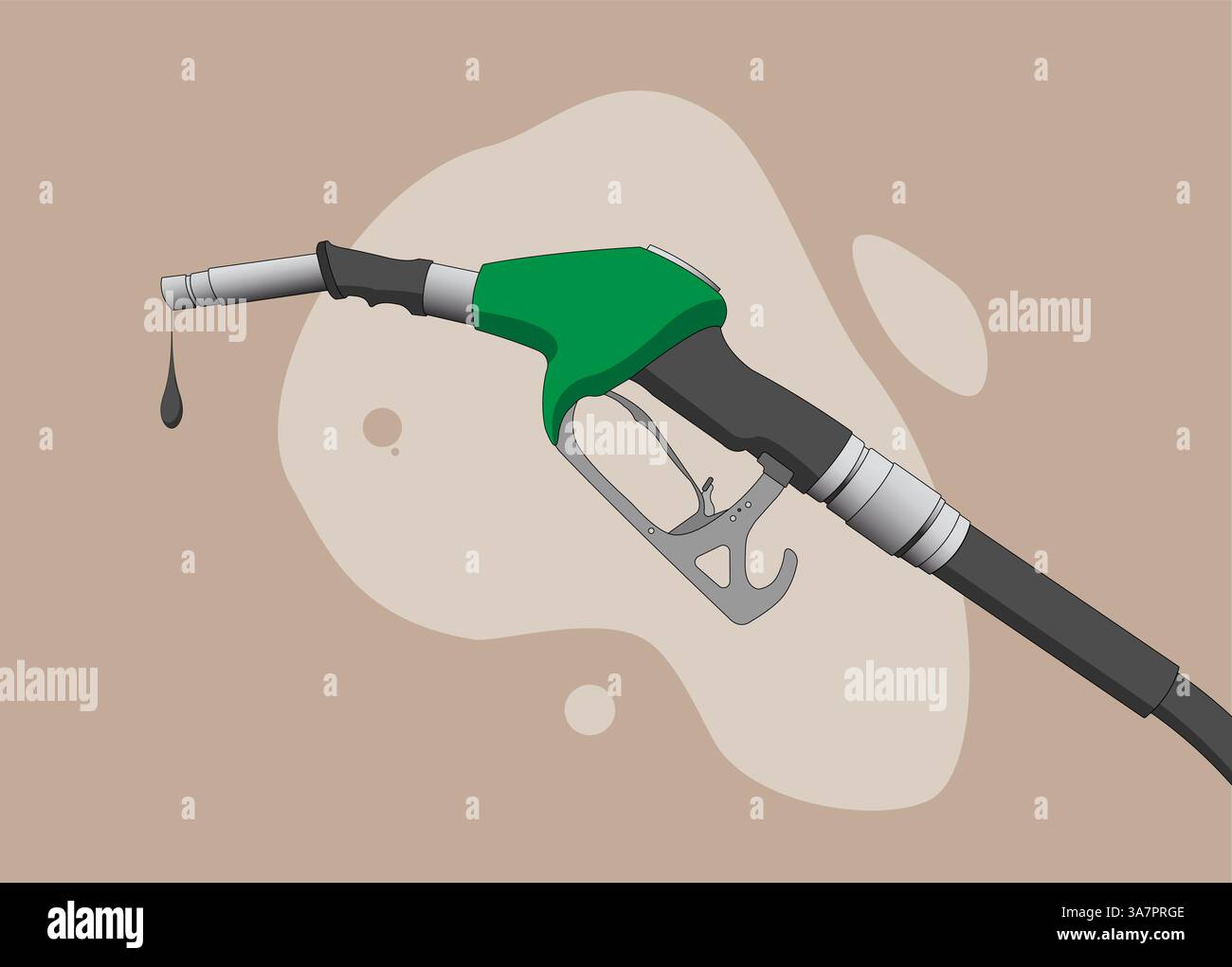 Fuel Crisis concept vector illustration. Gasoline pistol dispenser ...