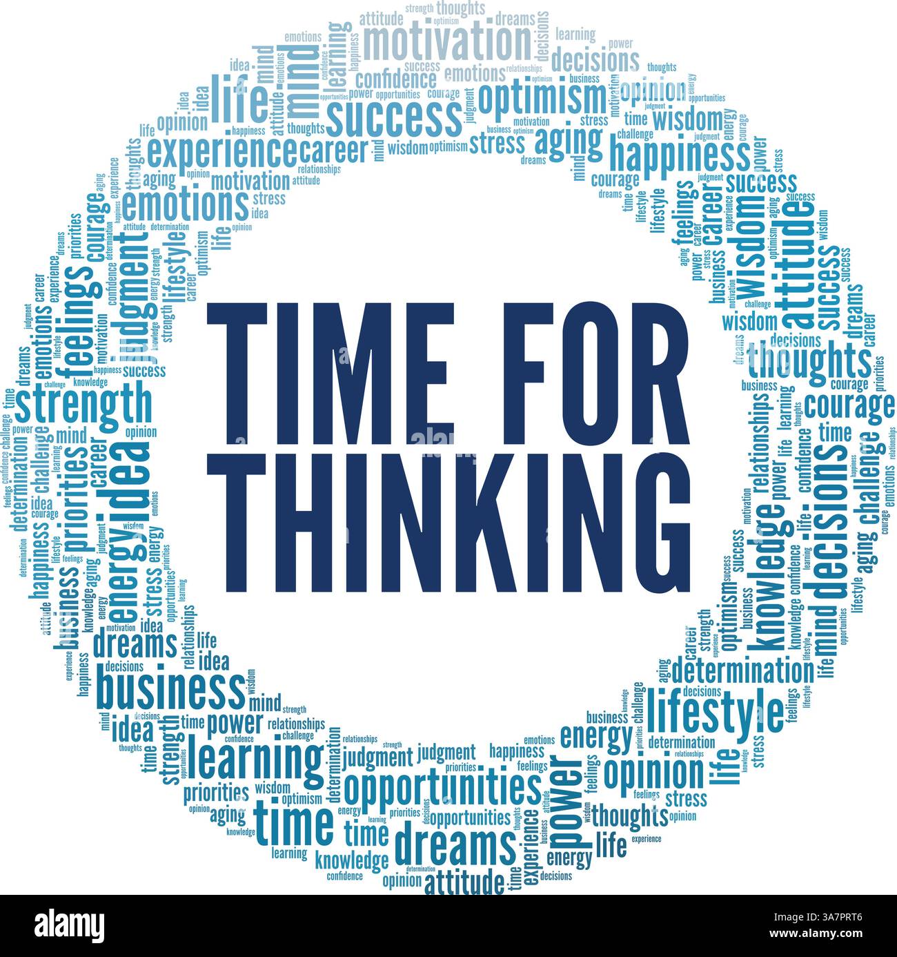 Time for Thinking vector illustration word cloud isolated on white ...