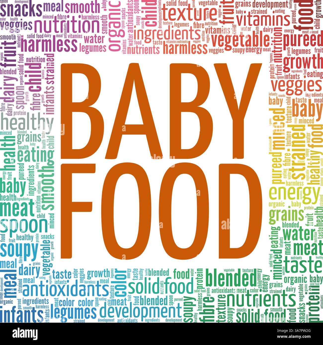 Baby Food vector illustration word cloud isolated on white background ...