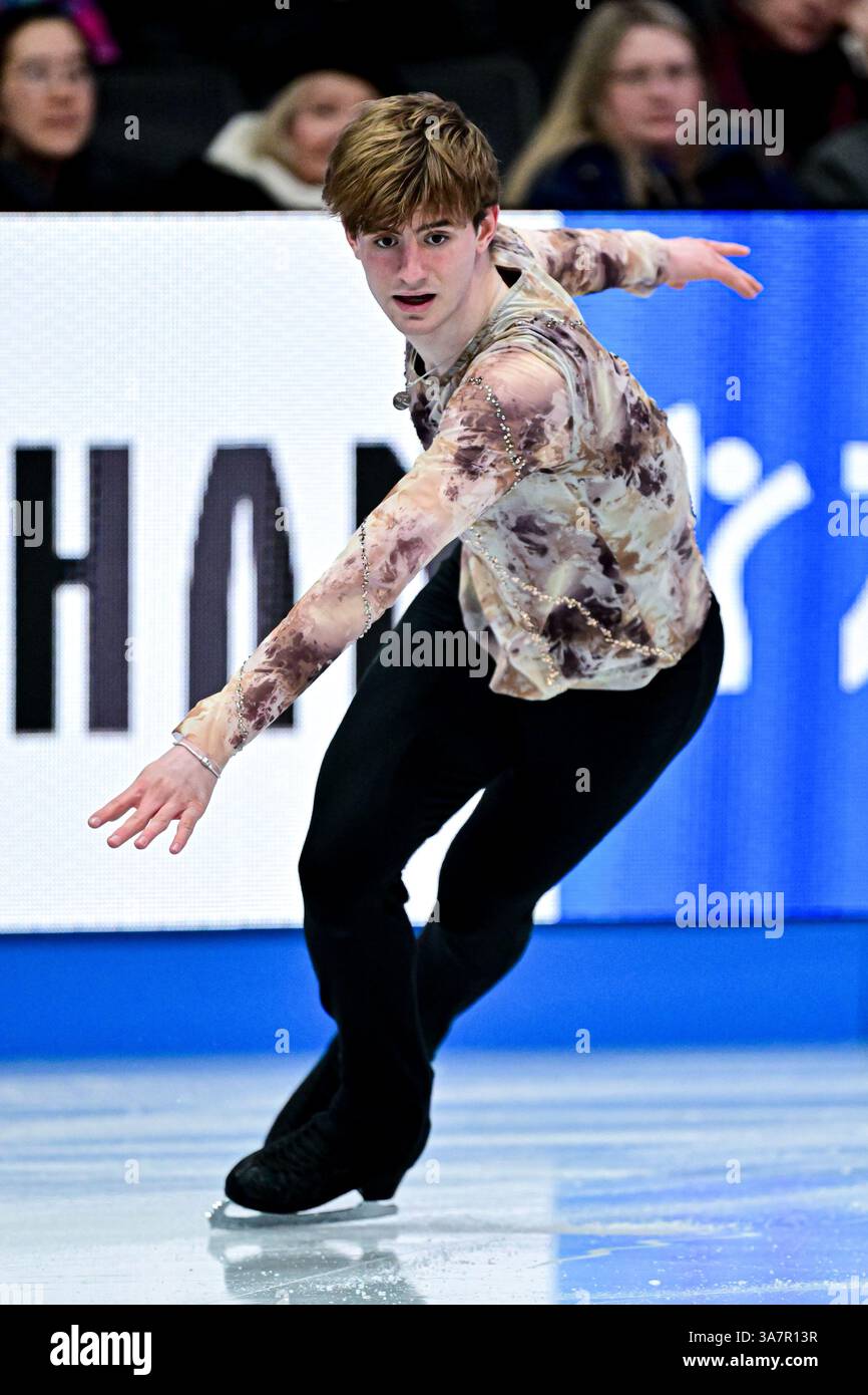 Edward APPLEBY (GBR), during Men Short Program, at the ISU World Figure ...