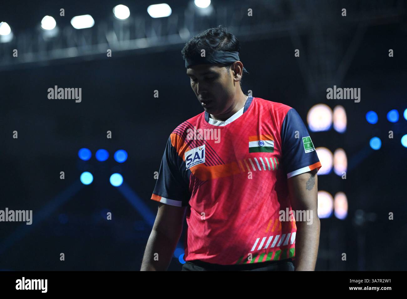 Chennai, India. 27th March, 2025. Indian pair Sharath Achanta and ...