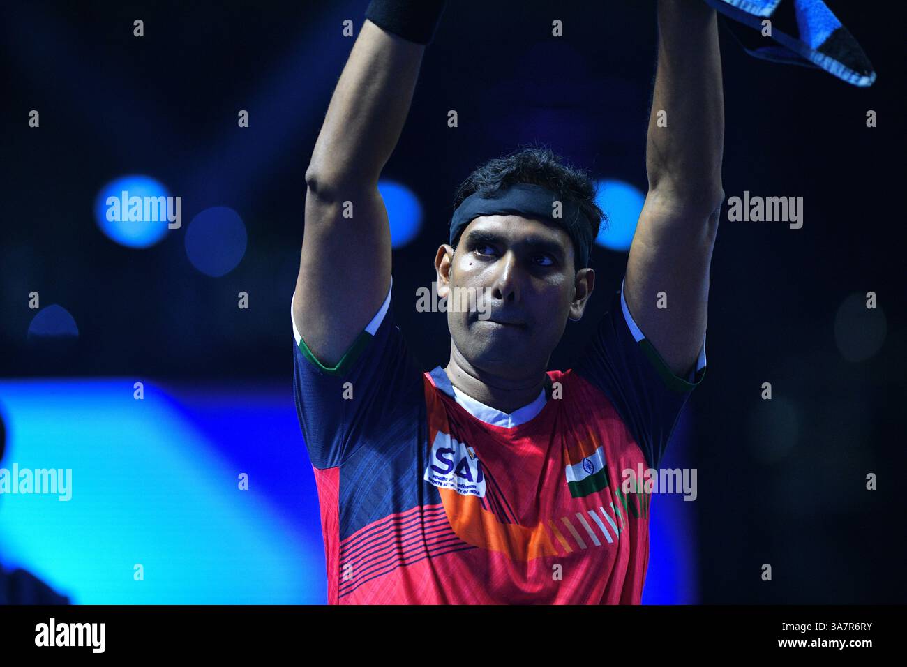 Chennai, India. 27th March, 2025. Indian pair Sharath Achanta and ...