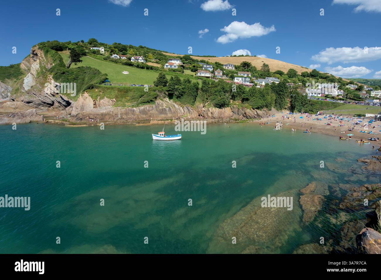 Beautiful beach at Combe Martin Devon England UK Europe Stock Photo - Alamy
