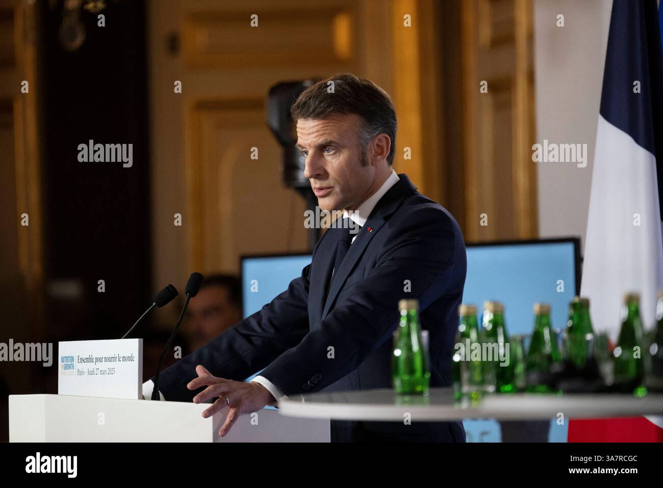 Paris, France. 27th Mar, 2025. French President Emmanuel Macron ...