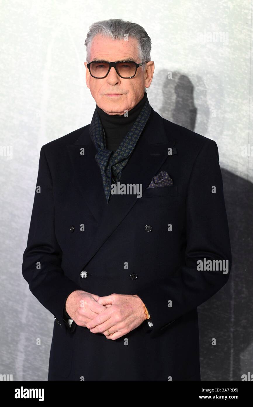 London, UK. 27 March 2025. Pierce Brosnan attending the UK premiere of ...