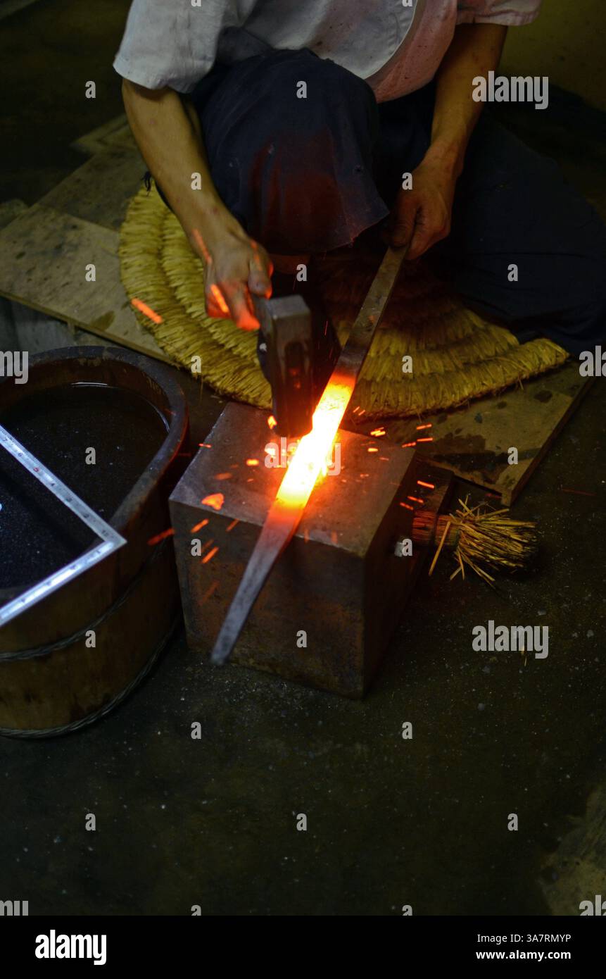 Oct. 18, 2012 - Saitama, Saitama, Japan - Japanese Sword Smith ...