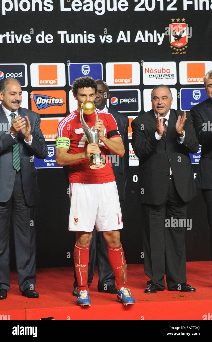 Nov. 17, 2012 - TUNIS, Tunisia - The team captain Hossam Ghaly Al Ahly ...