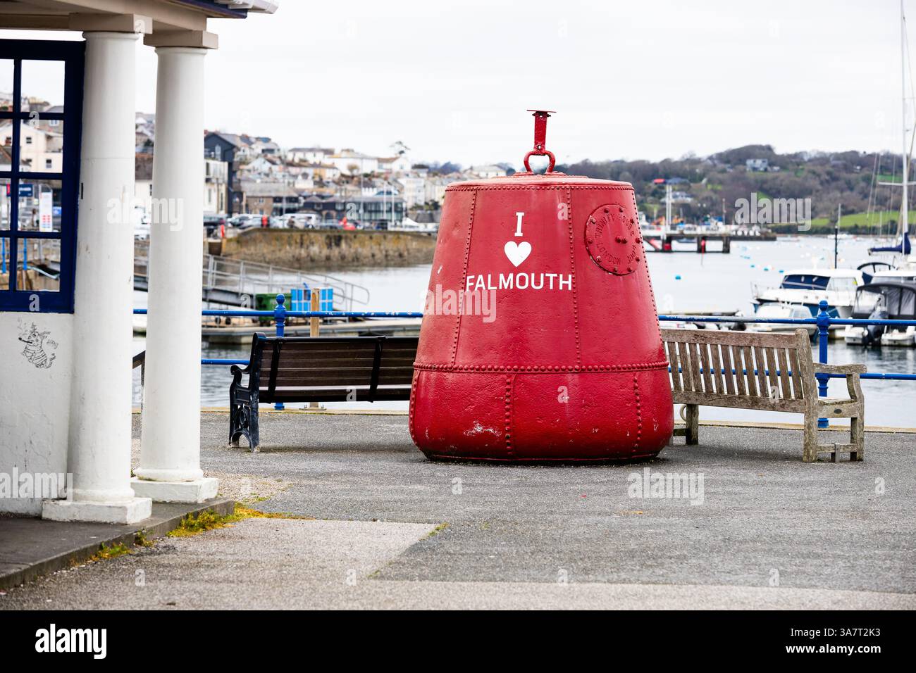 A retired Trinity House buoy now displayed on Custom House Quay ...