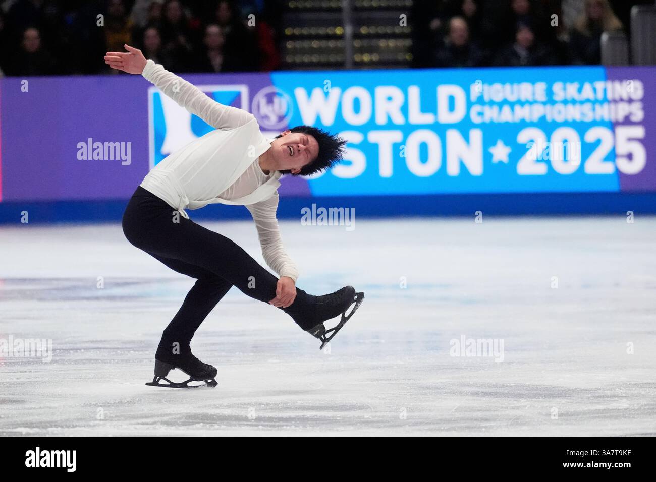 Adam Siao Him Fa, of France, skates during the men's short program at ...