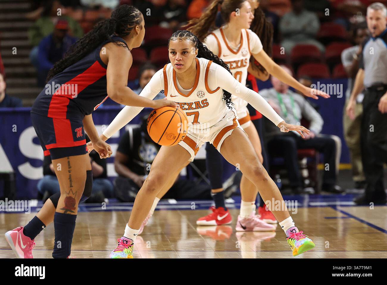 GREENVILLE, SC - MARCH 07: Texas Longhorns guard Jordan Lee (7) during ...
