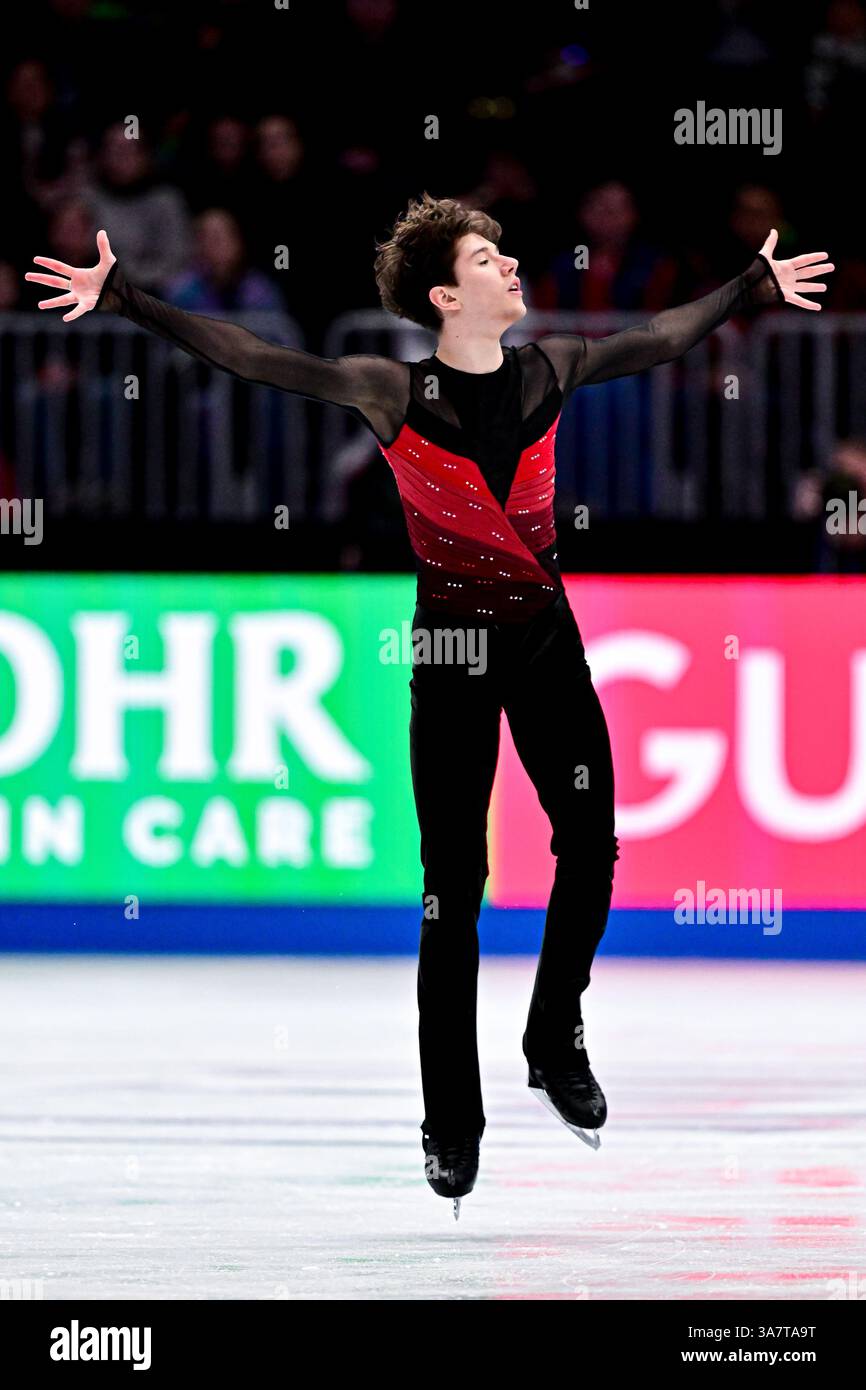 Adam HAGARA (SVK), during Men Short Program, at the ISU World Figure ...
