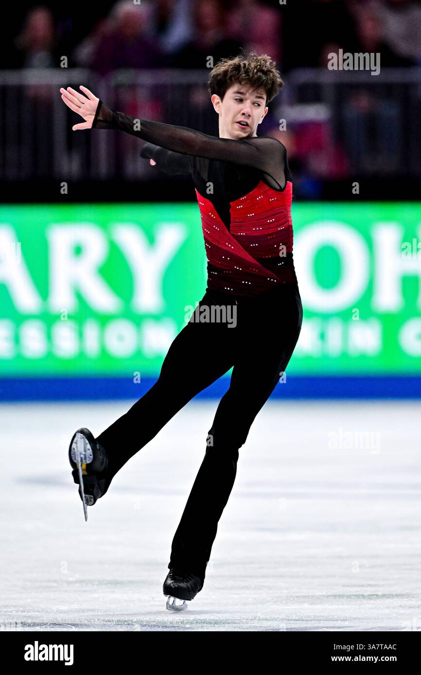 Adam HAGARA (SVK), during Men Short Program, at the ISU World Figure ...