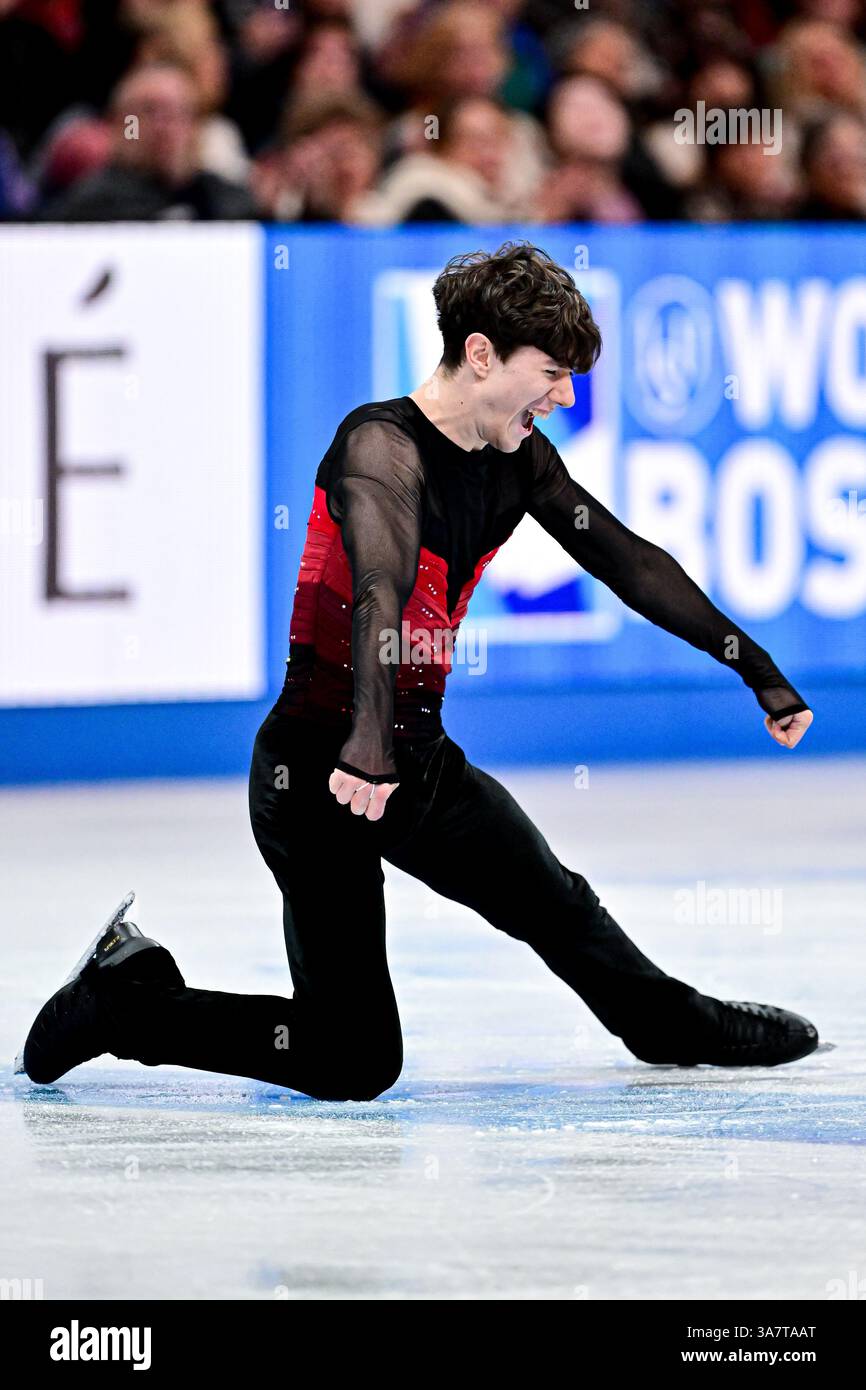 Adam HAGARA (SVK), during Men Short Program, at the ISU World Figure ...