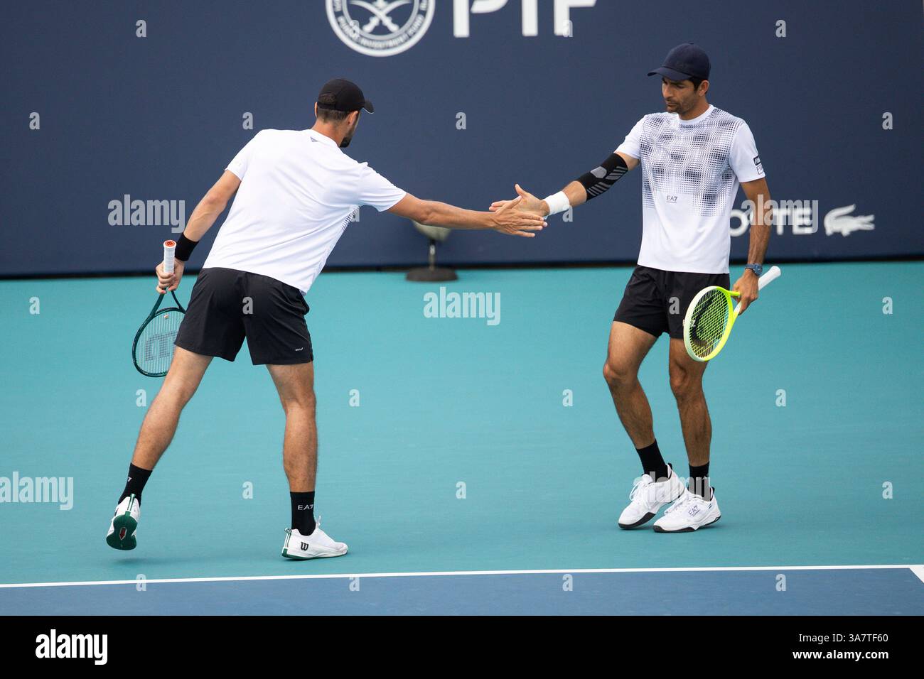 Marcelo Arevalo of El Salvador and Mate Pavic of Croatia play doubles ...