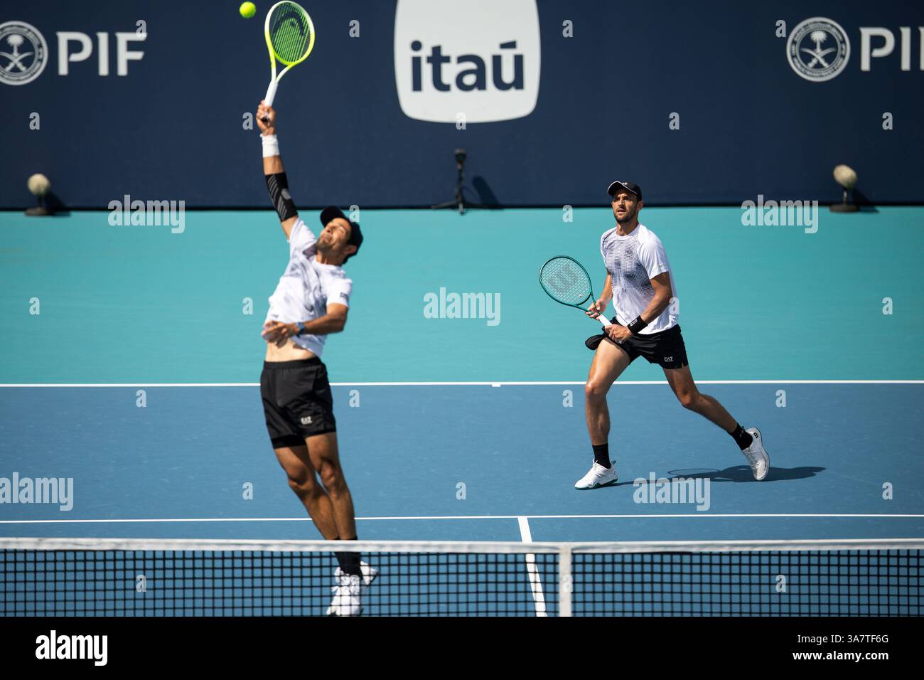 Marcelo Arevalo of El Salvador and Mate Pavic of Croatia play doubles ...