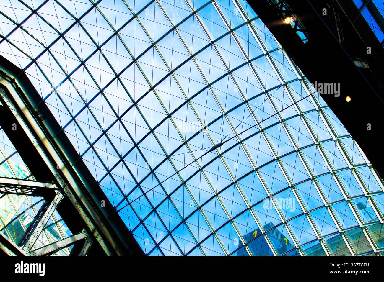 The repetition and balance of the steel beams of the infrastructure in ...