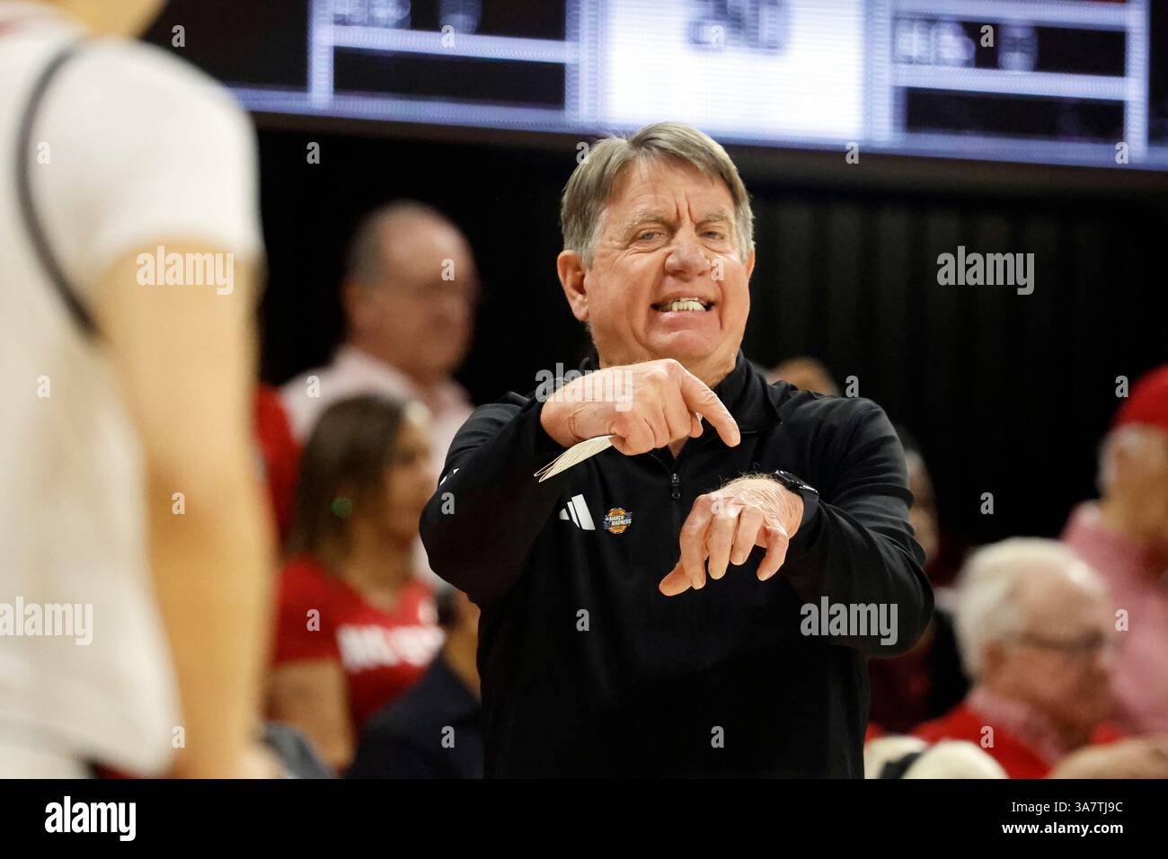North Carolina State head coach Wes Moore instructs from the sideline ...