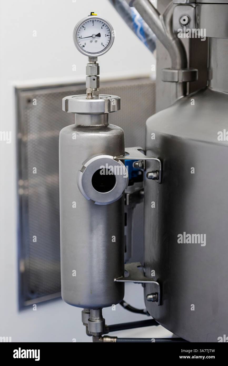 Equipment in the modern laboratory of the medicine factory. Sterile ...