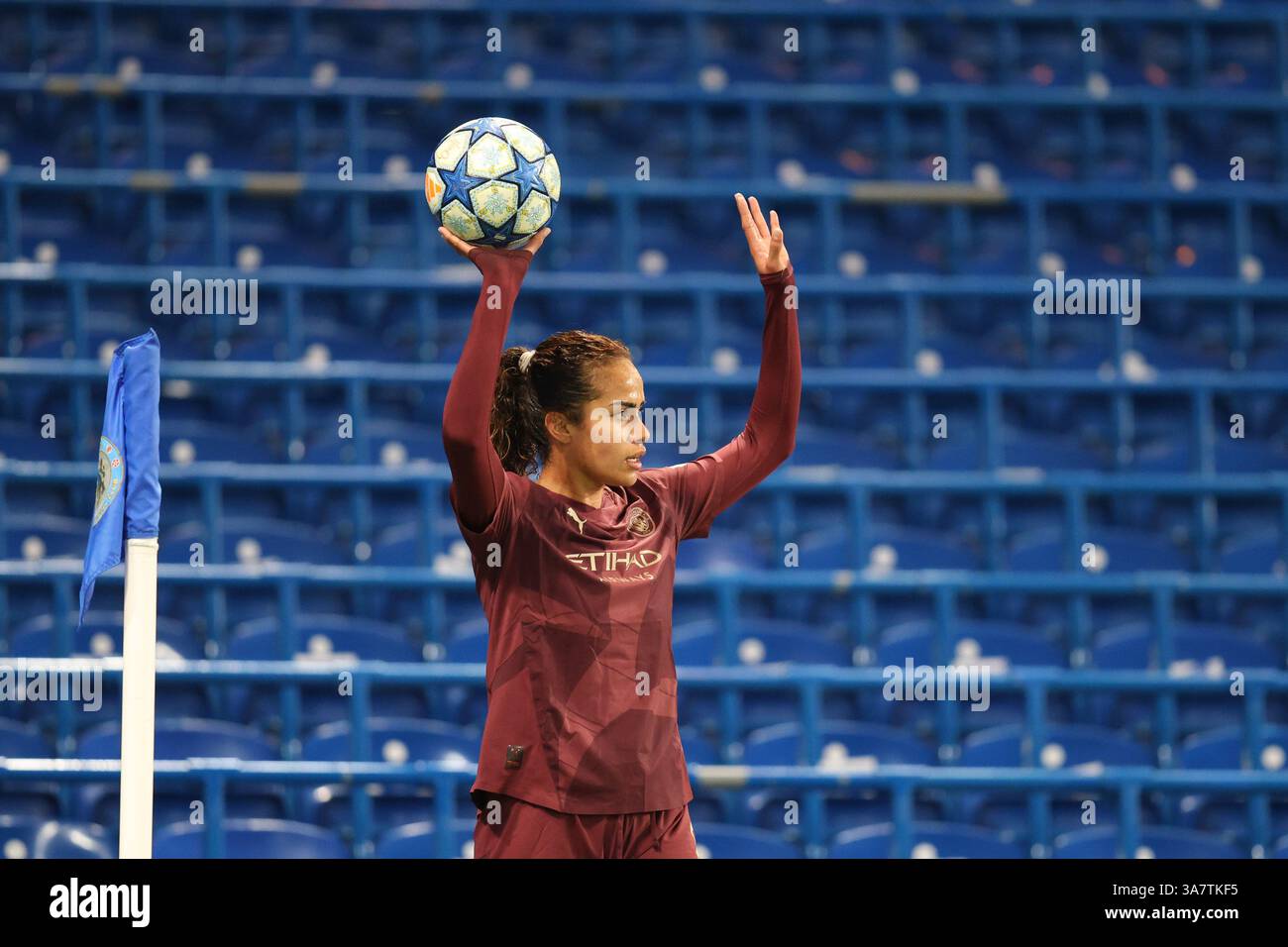London England, March 27th 2025: Mary Fowler of Manchester City during ...