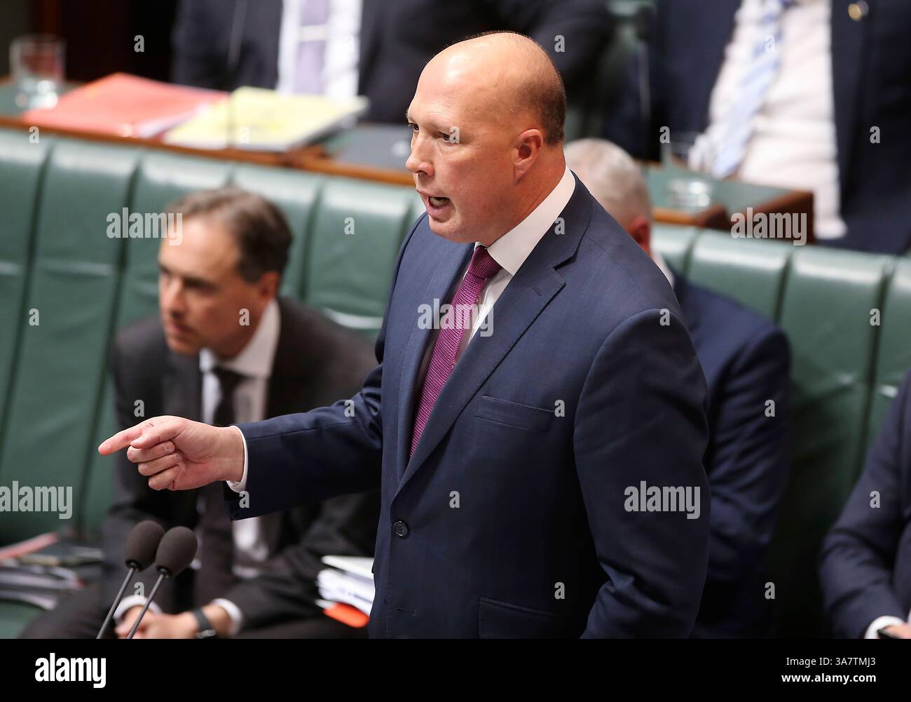 FILE - Australia's then Defense Minister Peter Dutton addresses ...