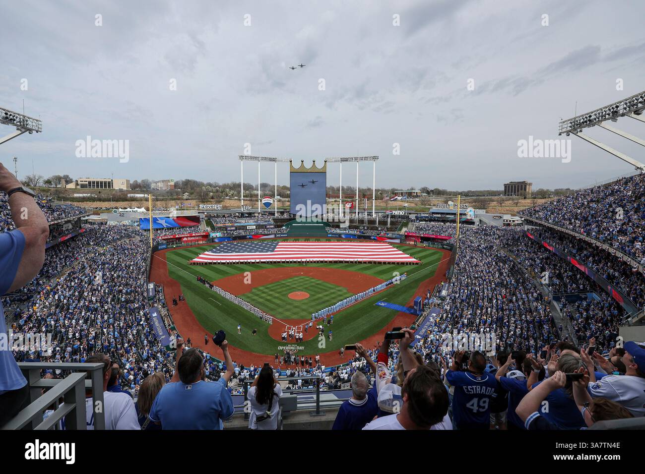 March 27, 2025: A view of the stadium during the National Anthem as ...
