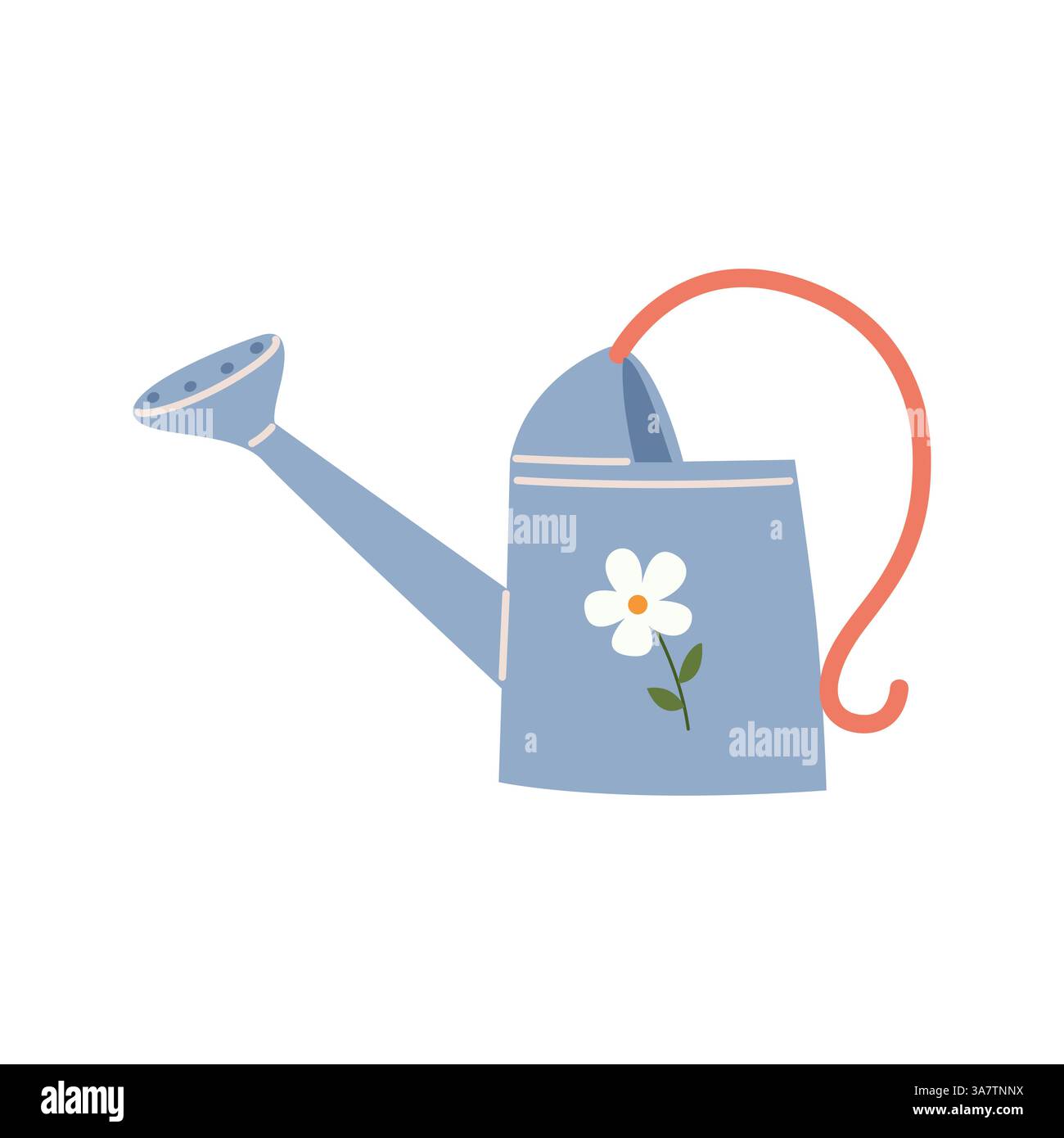Hand drawn illustration of a blue watering can Stock Vector Image & Art ...