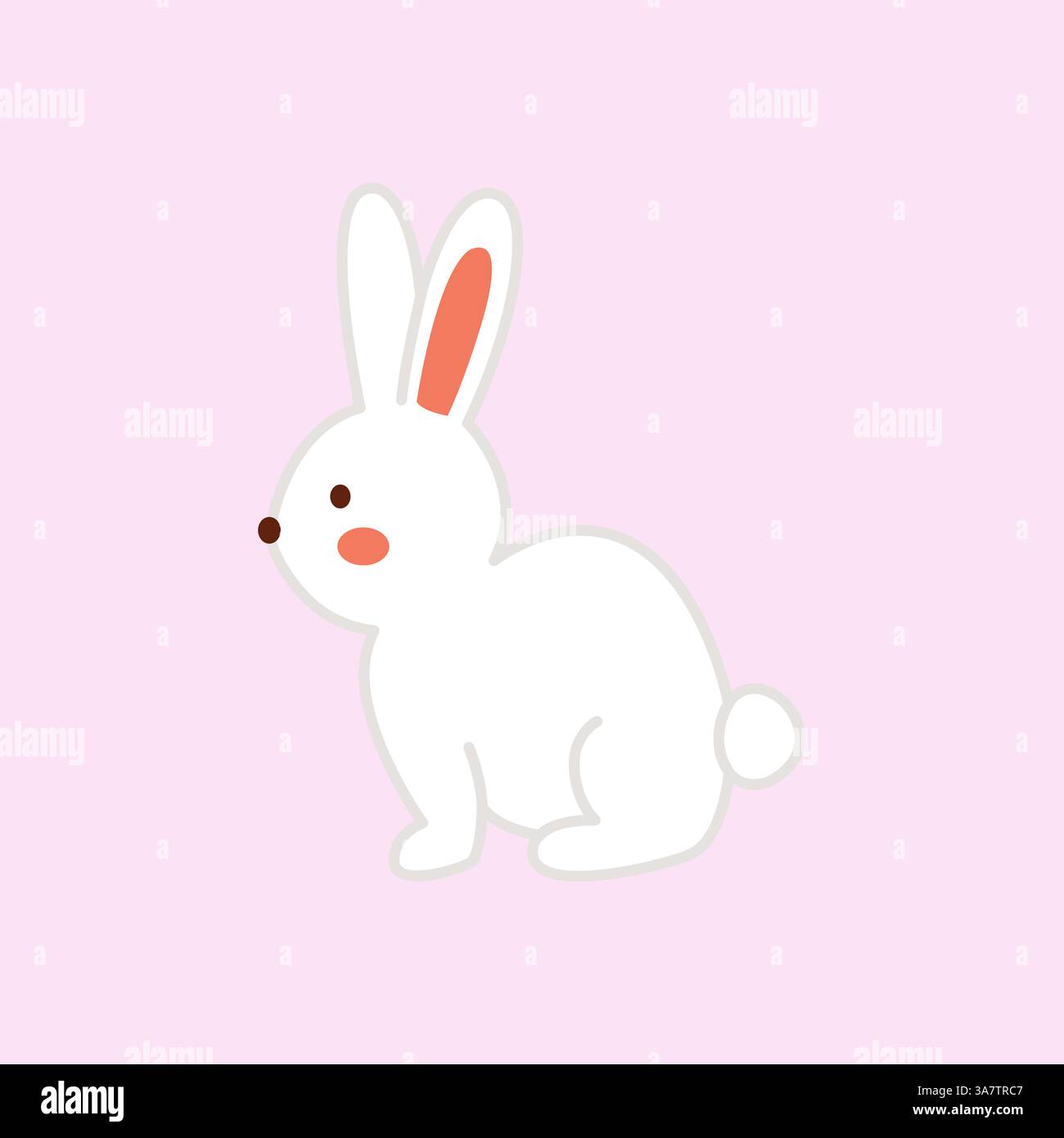 Cute bunny illustration symbol of Easter Stock Vector Image & Art - Alamy