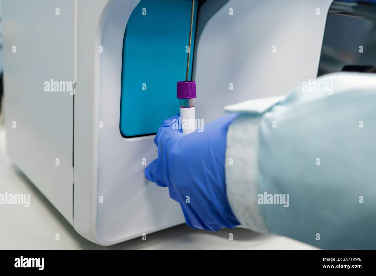 Scientist checking quality of medicine in the modern inspection ...