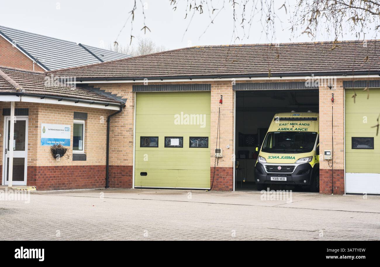 East Midlands Ambulance Service station, Corby, England Stock Photo - Alamy