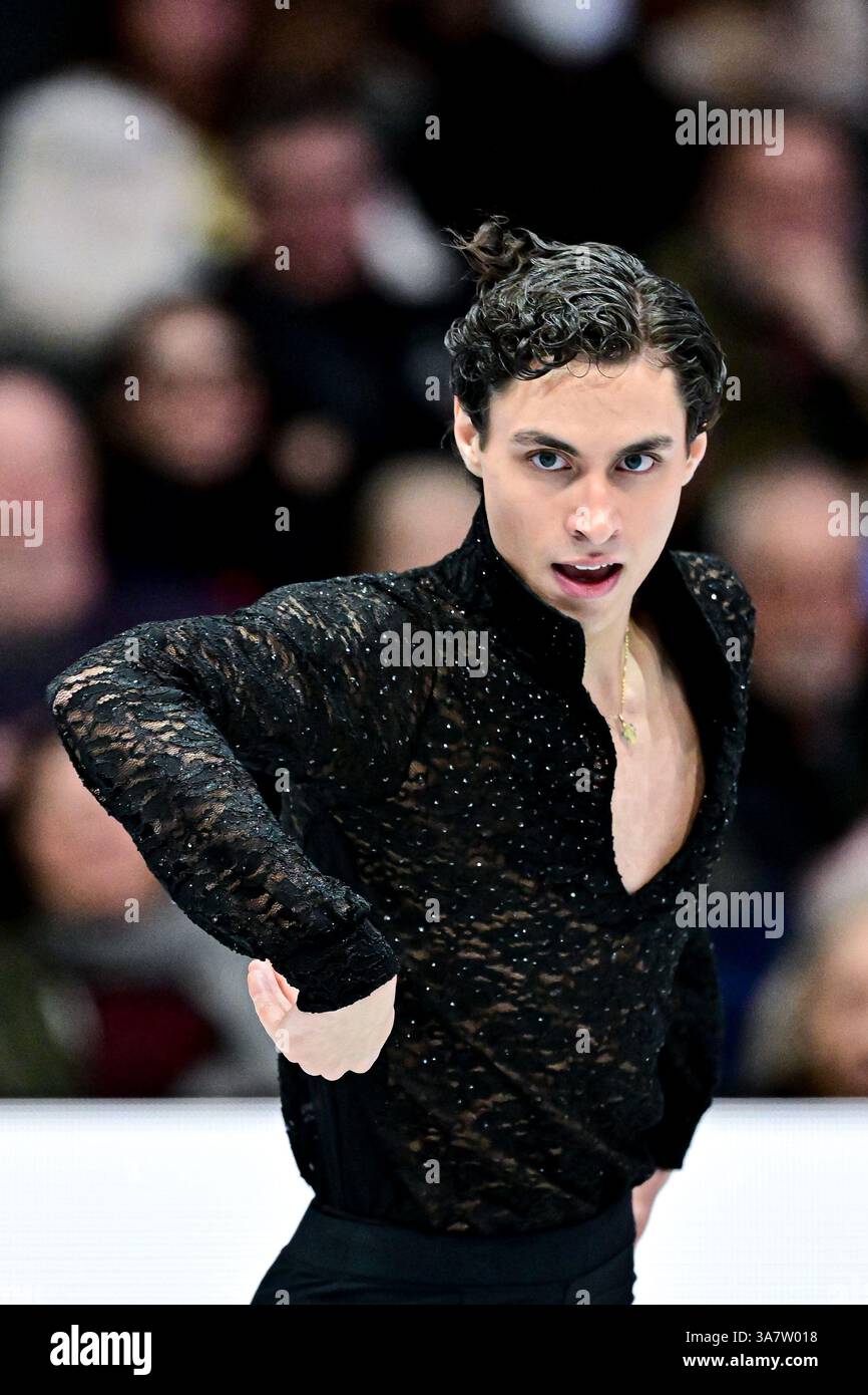 Nikolaj MEMOLA (ITA), during Men Short Program, at the ISU World Figure ...