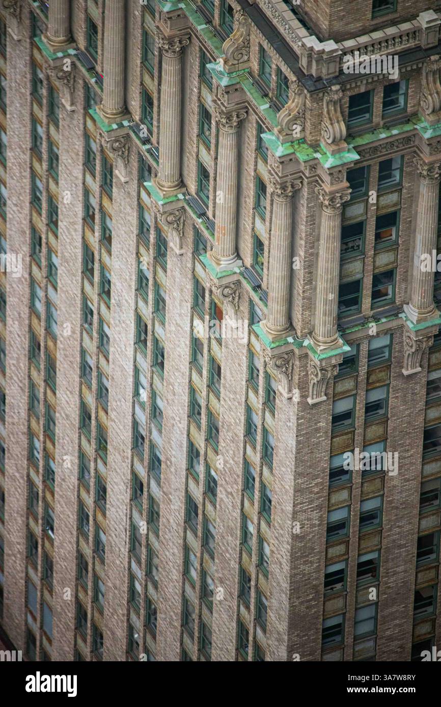 Beautiful aerial view of the an ornate, stone, classical, embellished ...
