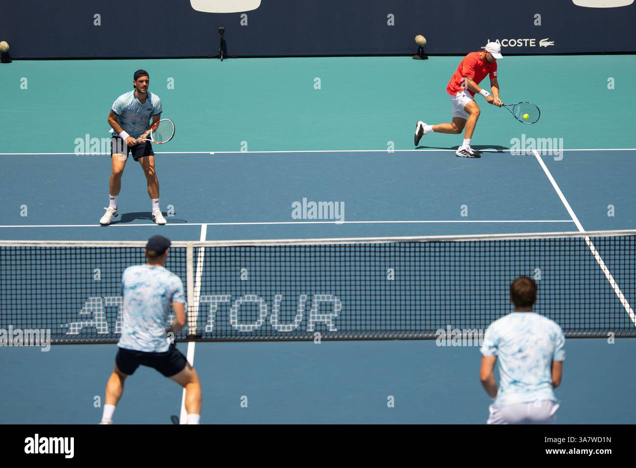 Julian Cash and Lloyd Glasspool of Great Britain play Harri Heliovaara ...