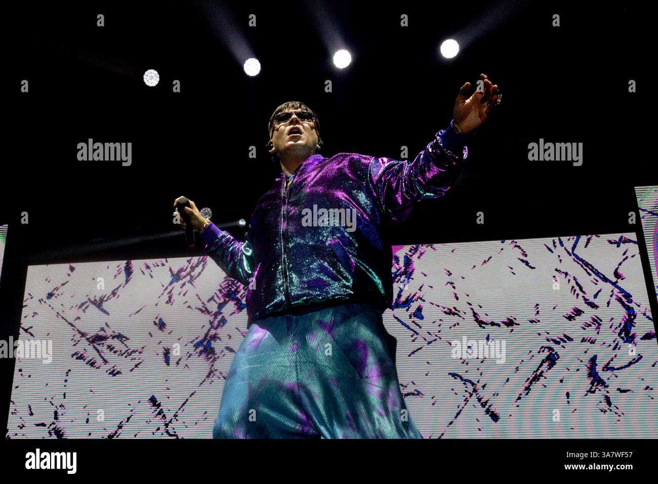 Rapper, producer and freestyler YSY A performs during his concert at ...