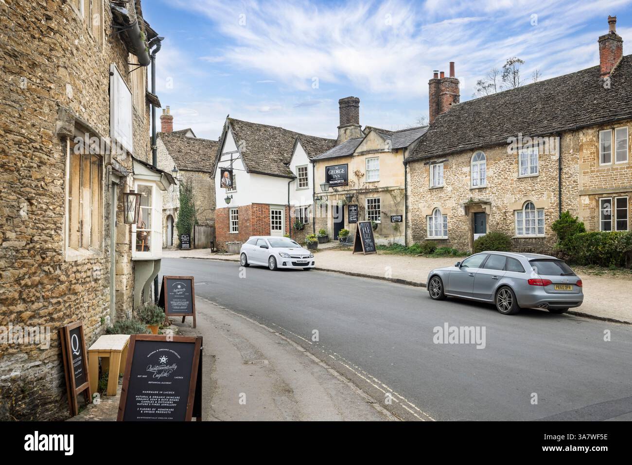 The George Inn in West Street, Lacock, Wiltshire, UK on 25 March 2025 ...
