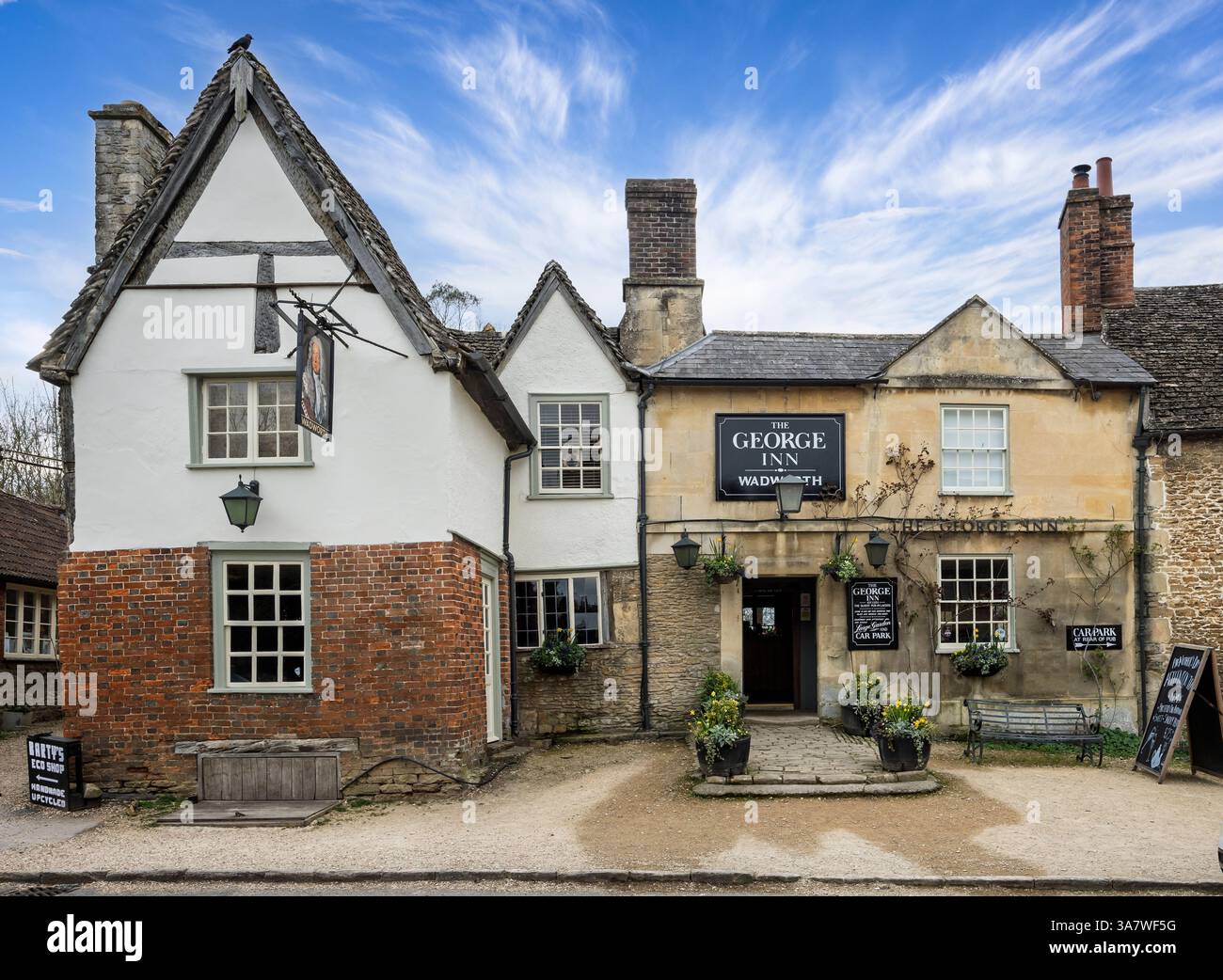 The George Inn in West Street, Lacock, Wiltshire, UK on 25 March 2025 ...
