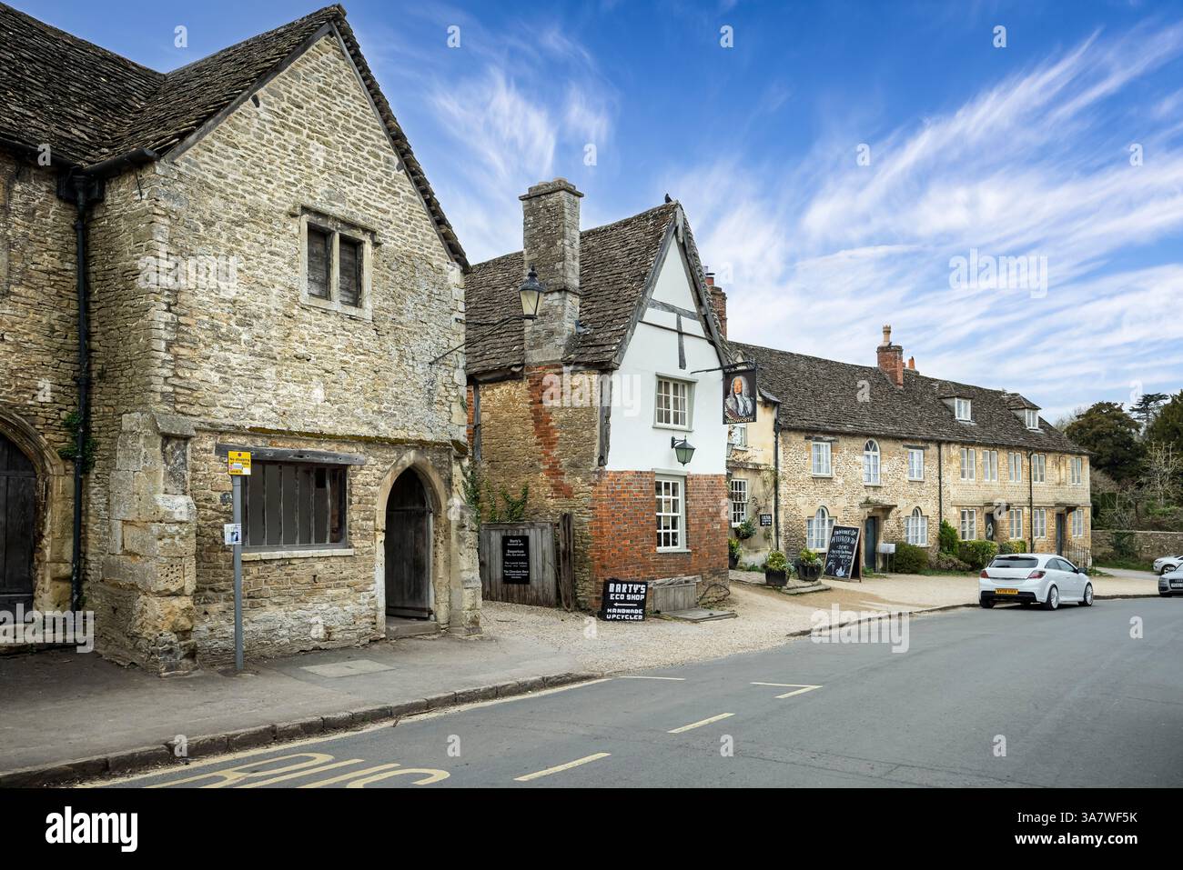 The George Inn in West Street, Lacock, Wiltshire, UK on 25 March 2025 ...