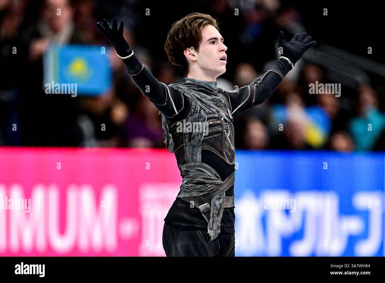 Mikhail SHAIDOROV (KAZ), during Men Short Program, at the ISU World ...