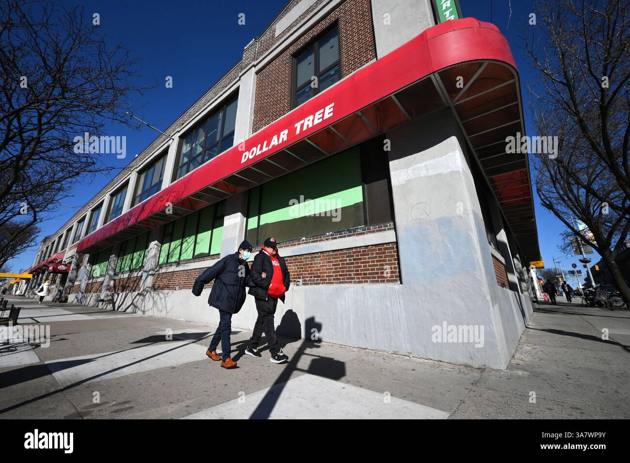Exterior view of a Dollar Tree retail store the New York City borough ...