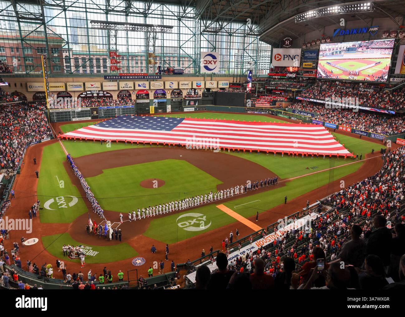 HOUSTON, TX - MARCH 27: Wide view of Opening Day celebration during the ...