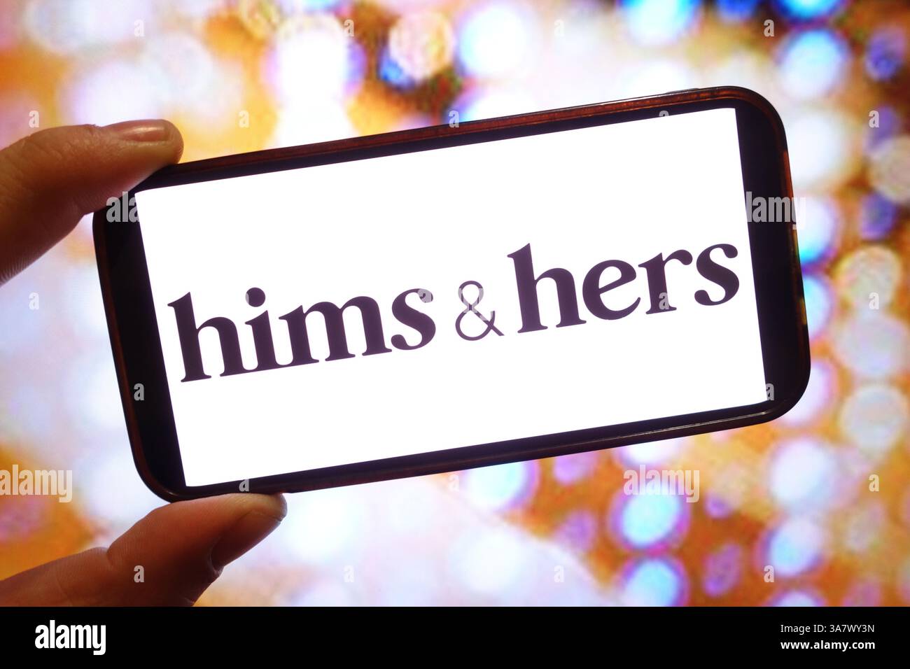 In this photo illustration, the Hims and Hers Health company logo is ...