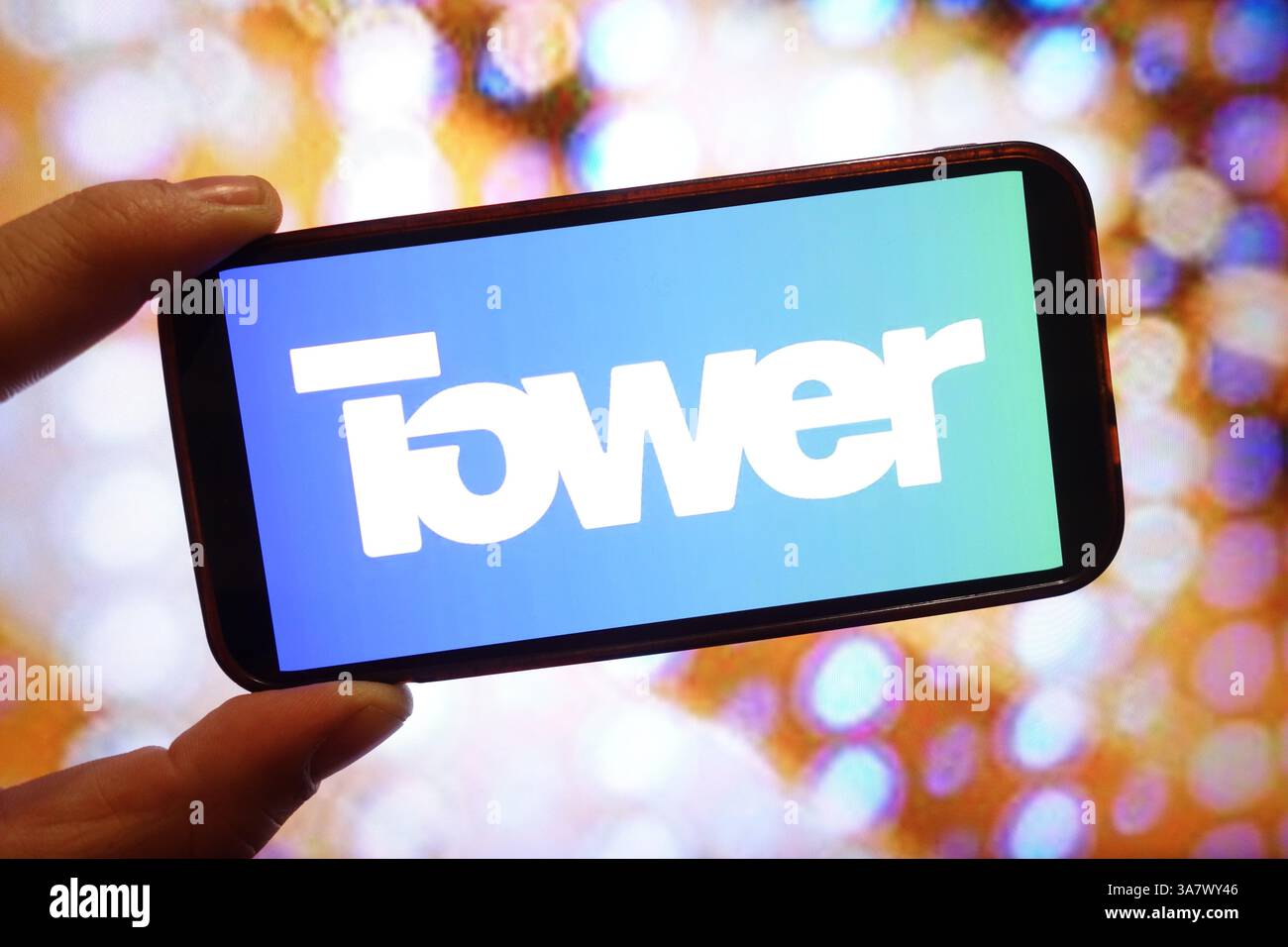 In this photo illustration, the Tower Semiconductor company logo is ...