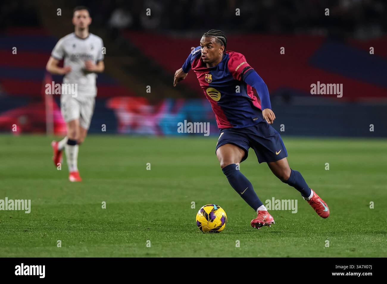 Alejandro Balde of FC Barcelona in action during the Spanish league, La ...