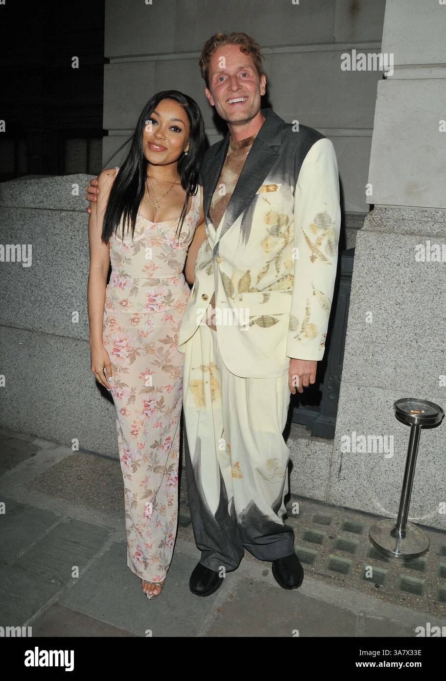 Dionne Bromfield and guest at the Spring Ball 2025, The London Cabaret ...
