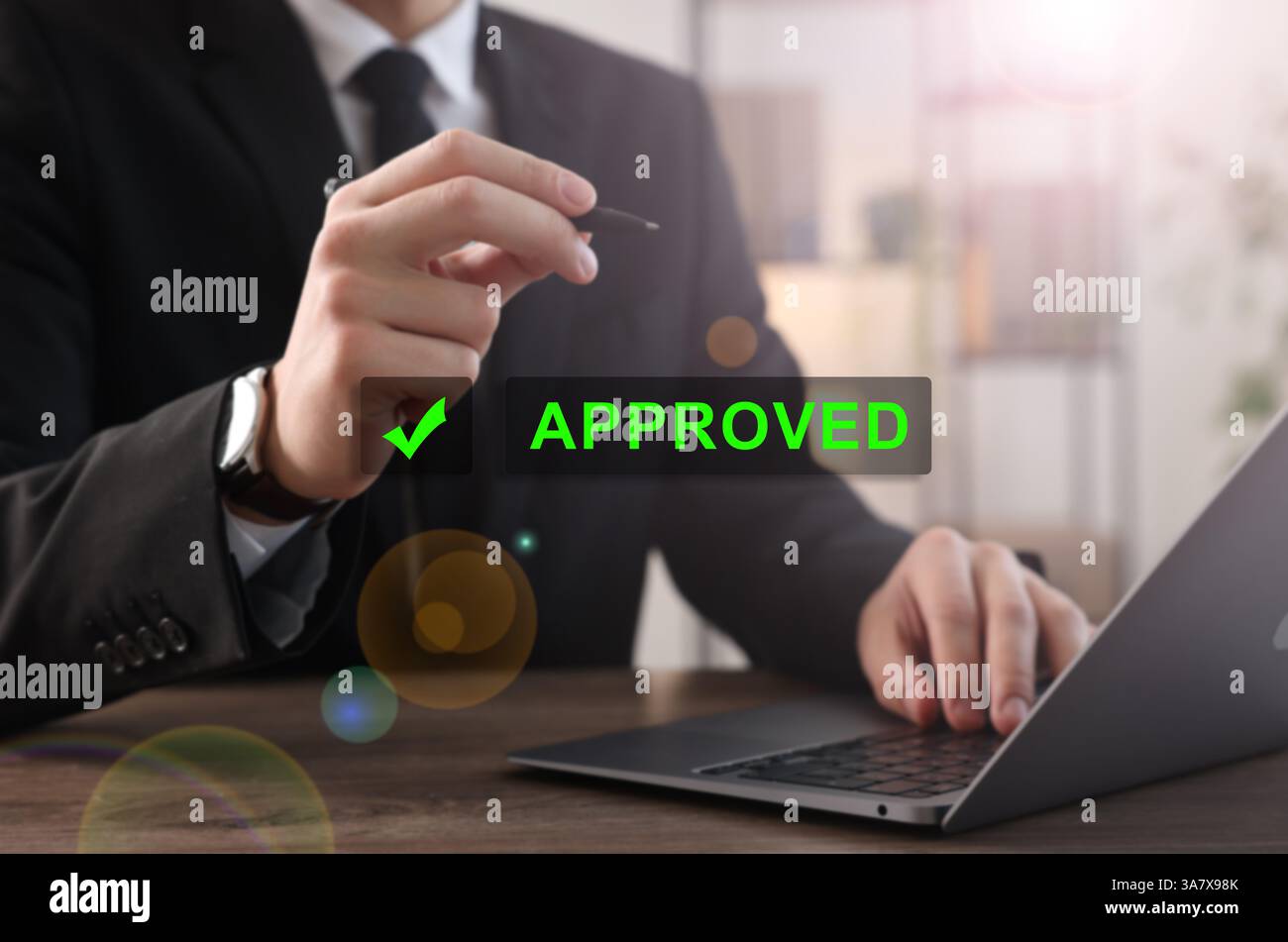 Approved laptop hi-res stock photography and images - Alamy
