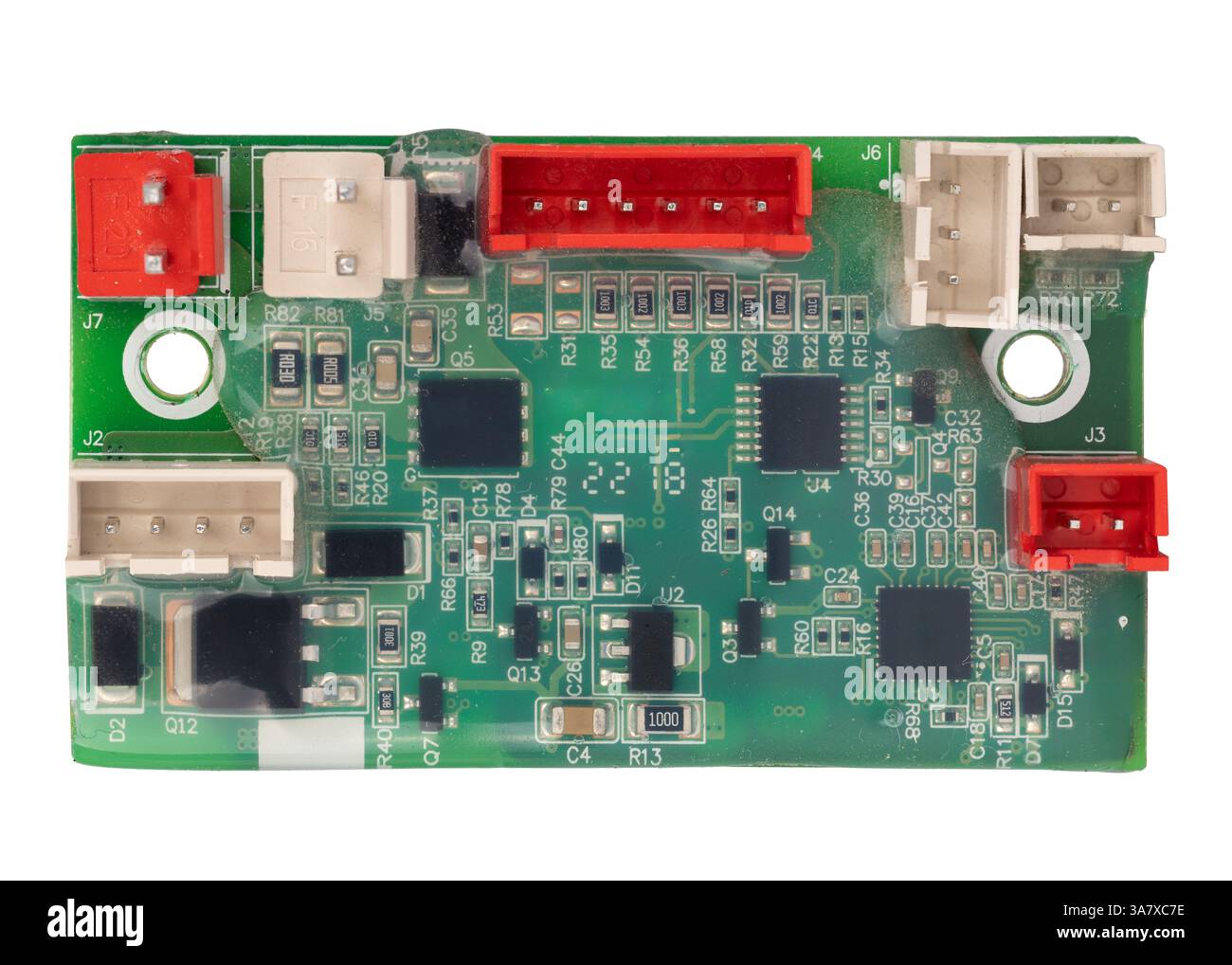 Electronic Control Board with Multiple Connectors Stock Photo - Alamy