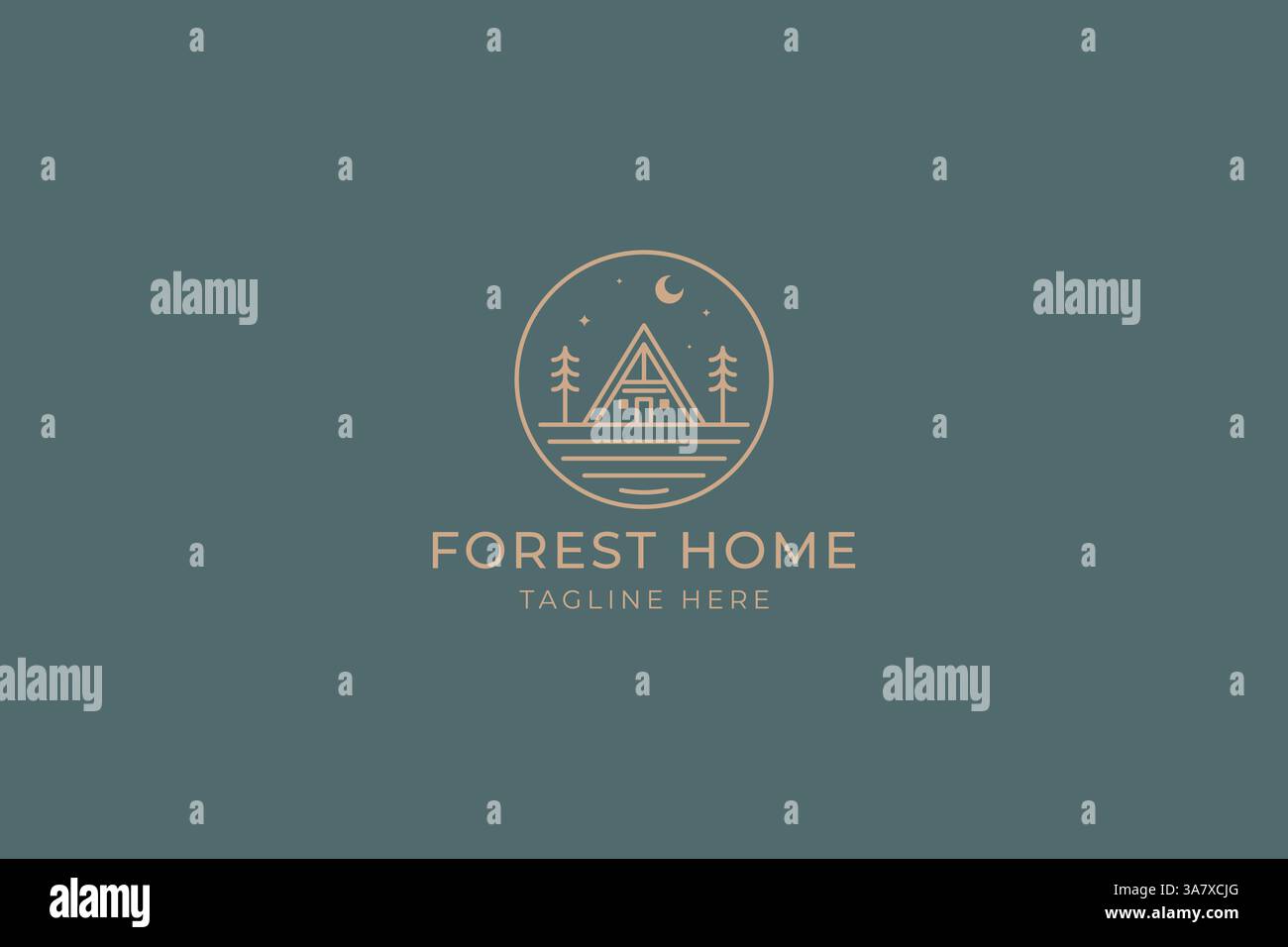 Outdoor logo night forest Stock Vector Images - Alamy
