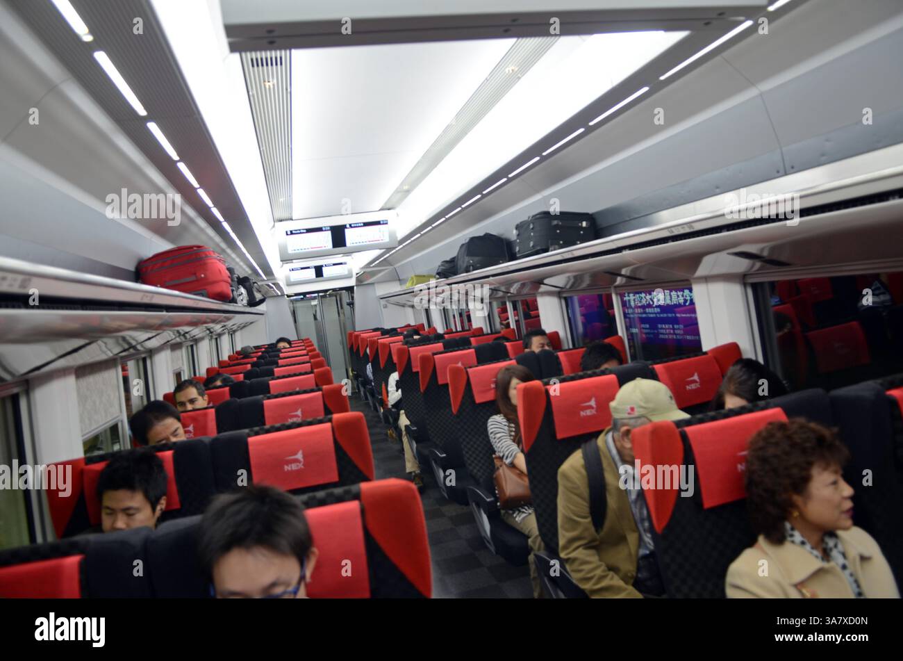 Oct. 21, 2012 - Tokyo, Kanto Region, Japan - Narita Express train to Airport (Credit Image ...