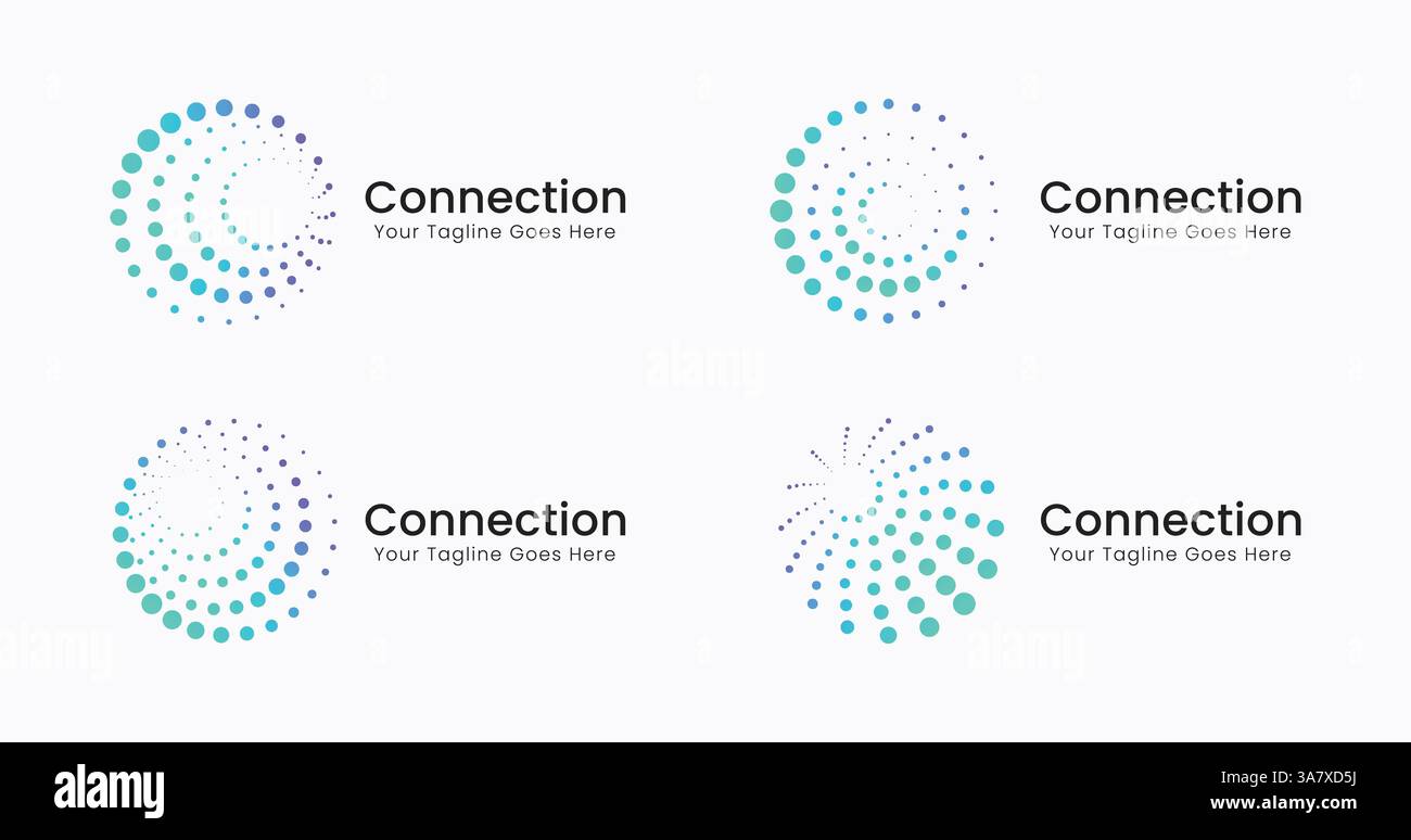 Connection Logo Business Global Technology and Network. Icon Template ...