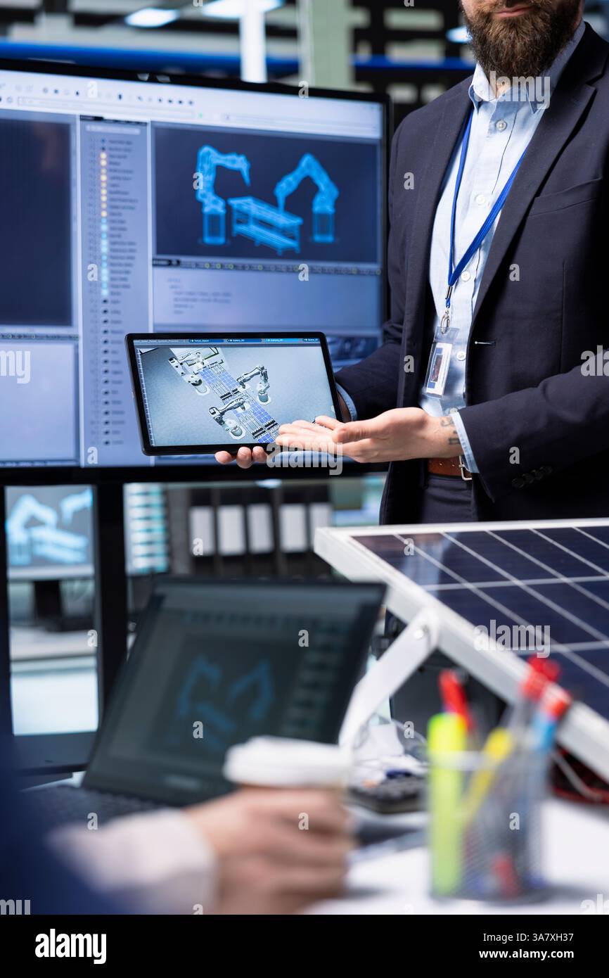 Shareholders planning upgrades using software on devices, optimize factory production layouts ...